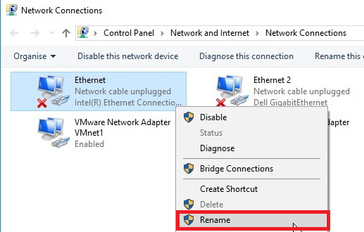 Network Adapter names in Windows for Hackers